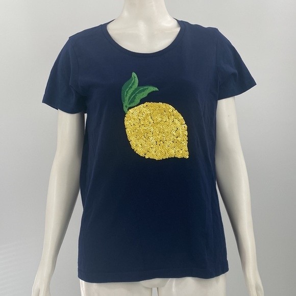 J. Crew | Tops | J Crew Factory Womens Sequin Lemon Collectors Teenavy ...